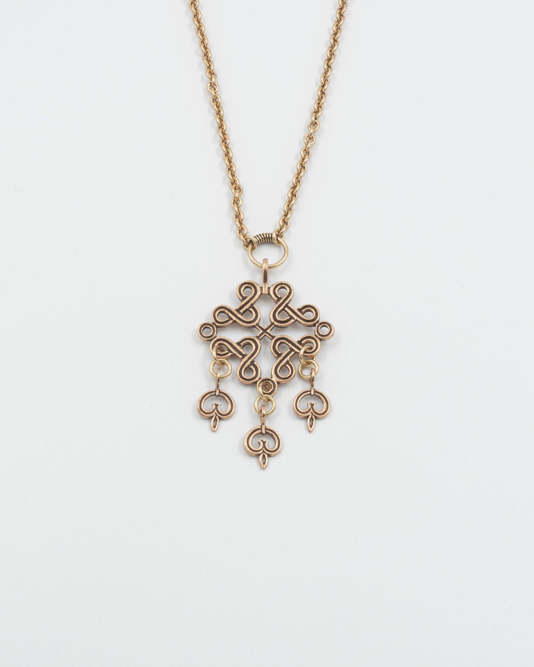 Pidetty Talon sydän -riipus pieni 42/45 cm pronssi – Kalevala